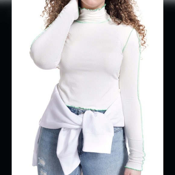 bp | Tops | Bp Wildfang Mock Neck Crop Top | Poshmark